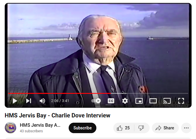 Charlie Dove Interview 1990 - HMS Jervis Bay